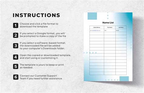 Name List Template In Word Download Template Net