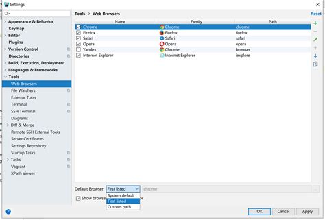 webstorm设置默认打开的浏览器 webstorm修改浏览器 csdn博客