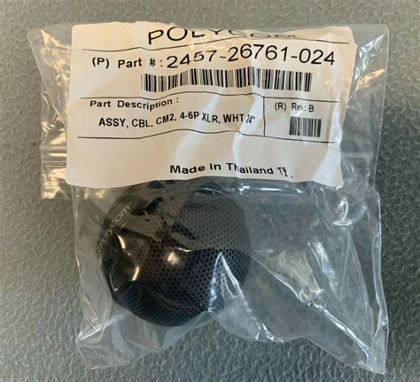 Poly Polycom 2200 23809 001 Hdx Black Ceiling Microphone Array Lpav