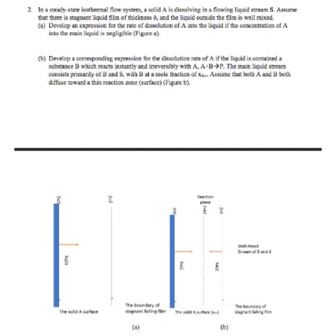 Solved 2 In A Steady State Isothermal Flow System A Solid A