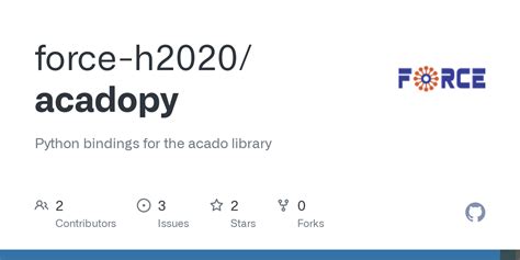 github force h2020 acadopy python bindings for the acado library