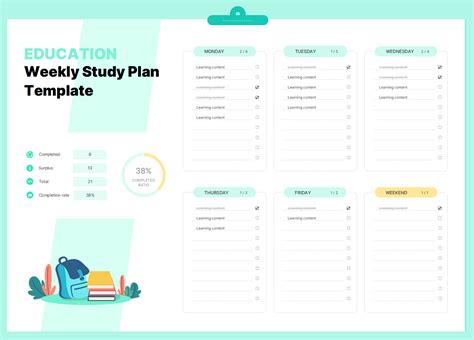 EXCEL Of Weekly Study Plan Template Xlsx WPS Free Templates