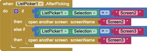 Using Listpicker As Navbarhow To Open And Close Screen Between Screens