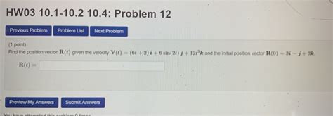 Solved Hw03 101 102 104 Problem 12 Previous Problem