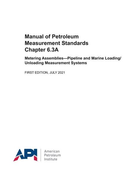 API MPMS Chapter 6 3A Professional Industry Standards Instant Access