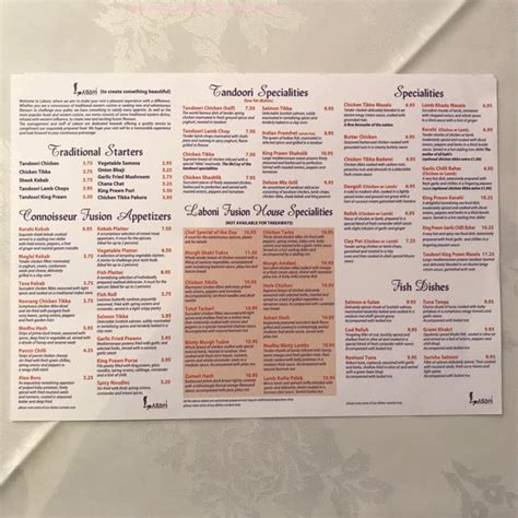 Menu At Laboni Restaurant Walsall