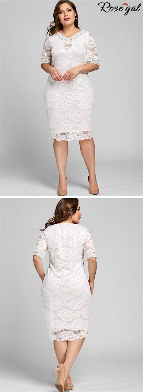 Elegant Plus Size Lace Dress