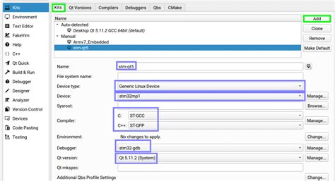 Configure New Kit In Qtcreator Based On Yocto Meta Toolchain Qt5 Embedded Software Labs