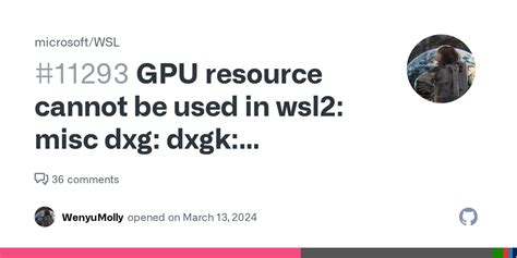 gpu resource cannot be used in wsl2 misc dxg dxgk dxgkio query