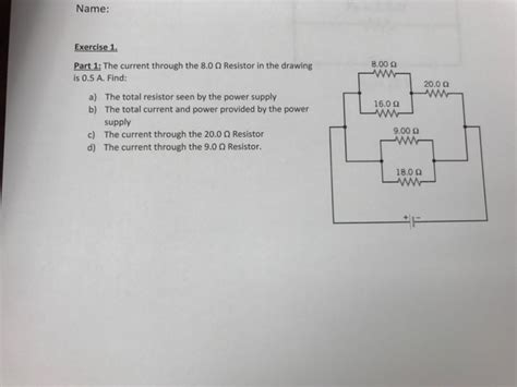 Solved The Current Through The 8 0 Ohm Resistor In The