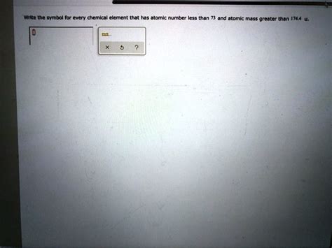 write the symbol for every chemical element that has atomic number less