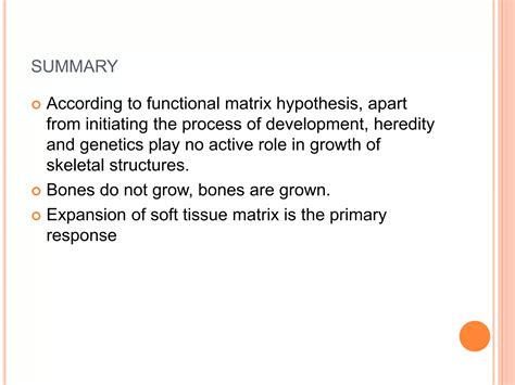 Functional Matrix Theory PPTX Bone And Joint Conditions Diseases