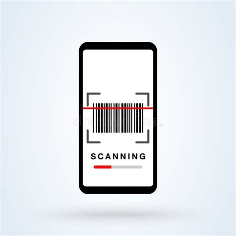 Qr Code Smartphone Scanner Linear Icon Vector Illustration Stock