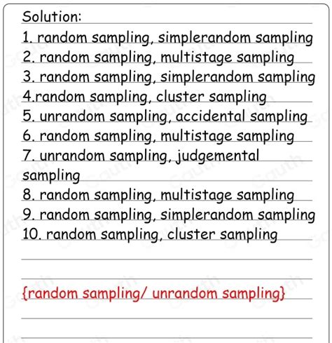 Solved Determine If The Following Situations Use Random Or Nonrandom