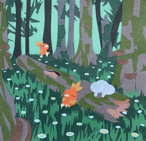 Tori Chiritsu Torchic Nintendo Pokemon Absurdres Highres Paper Cutout Medium Papercraft