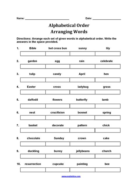 Alphabet Worksheets Alphabetical Order Worksheets