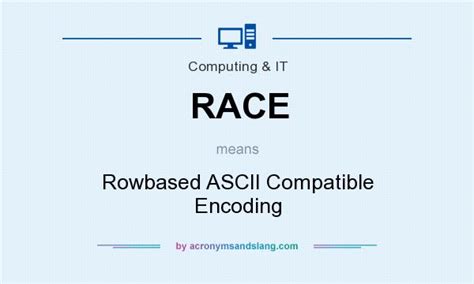 race rowbased ascii compatible encoding in computing and it by