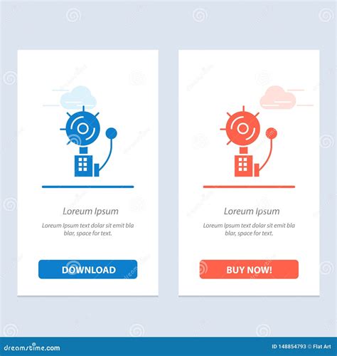 Alarm Alert Bell Fire Intruder Blue And Red Download And Buy Now Web Widget Card Template
