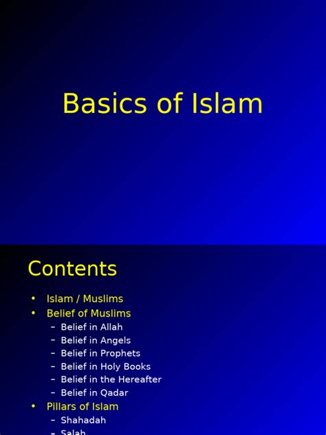 Basics Of Islam Pdf