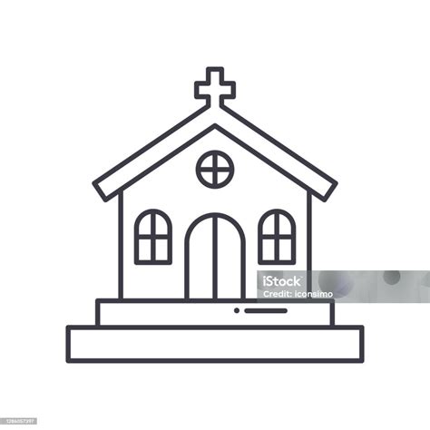 템플 아이콘 선형 격리 된 그림 얇은 선 벡터 웹 디자인 기호 흰색 배경에 편집 가능한 스트로크와 개요 개념 기호 개체 그룹에 대한 스톡 벡터 아트 및 기타 이미지 Istock