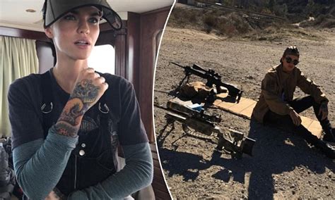 Ruby Rose Poses With Guns And Hints Second Movie Of Xxx Daily Mail Online
