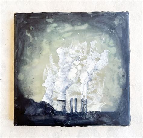 Smokestack Encaustic Art Look Between The Lines