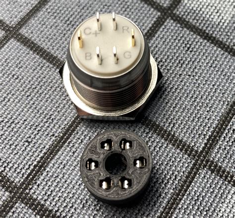 Socket For Adafruit Rgb Pushbutton By Skybob22 Download Free Stl Model