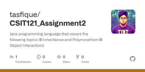 Github Tasfique Csit121 Assignment2 Java Programming Language That