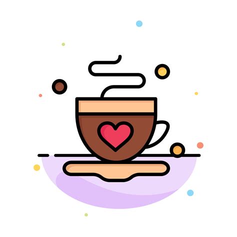 Cup Coffee Tea Love Abstract Flat Color Icon Template 15204945 Vector Art At Vecteezy