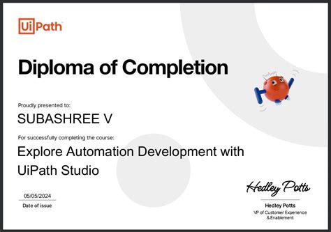 Subashree V On Linkedin Uipath Automation Careergrowth Achievement