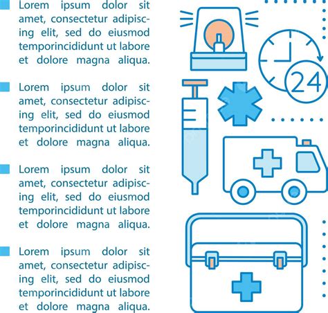 Ambulance Article Page Vector Template Flyer Connection Illustration