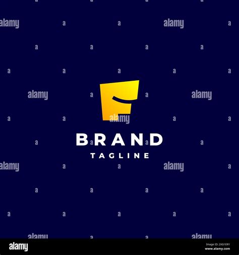 Fun Initial Letter F Logo Design Playful Initial Letter F With Smile Curve Symbol Design Stock