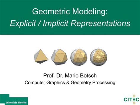 geometric modeling explicit implicit representations