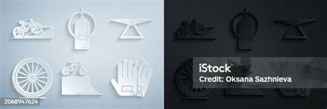 거리 경사로 행글라이더 바퀴 장갑 Aqualung 및 아이콘에 자전거를 설정하십시오 벡터 3차원 형태에 대한 스톡 벡터 아트 및 기타 이미지 Istock