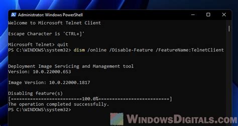 How To Install Telnet Via Cmd Or Powershell In Windows 11
