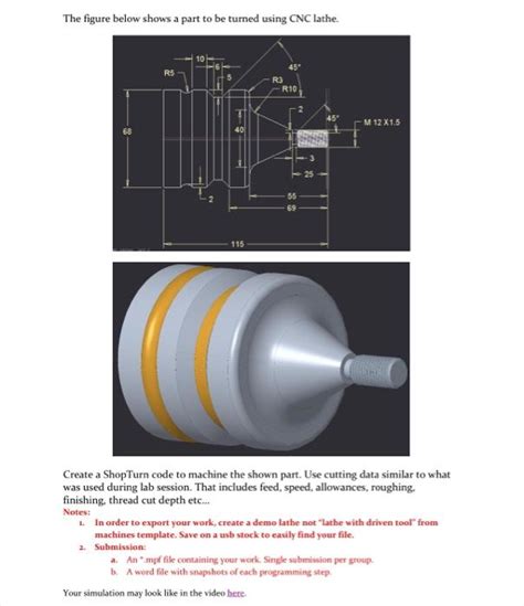The Figure Below Shows A Part To Be Turned Using CNC Chegg Com