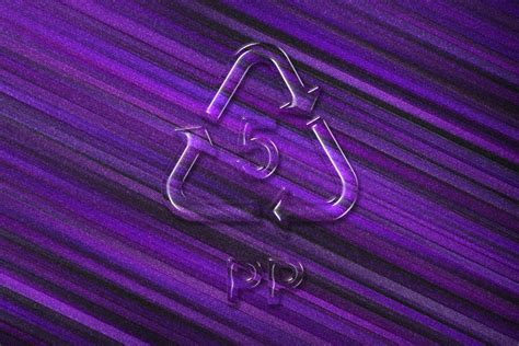 Premium Photo Pp Plastic Recycling Symbol Pp 5 Violet Background