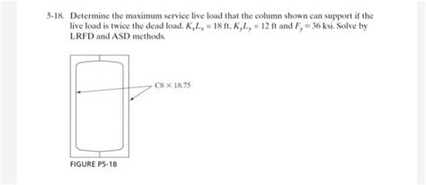 solved 5 18 determine the maximum service live load that