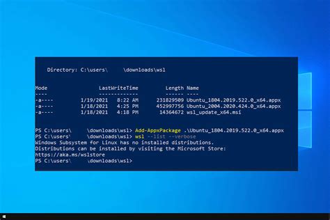Windows Subsystem For Linux Has No Distributions Fix