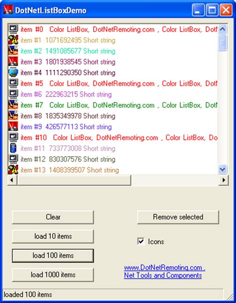NET Color ListBox