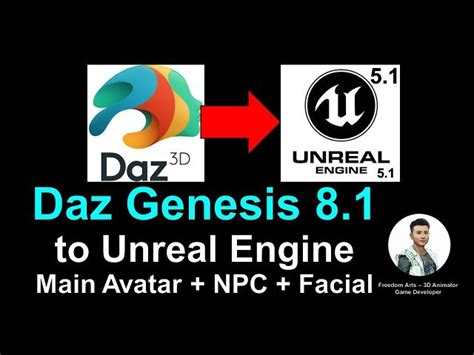 free video importing daz genesis 8 1 avatar into unreal engine 5 1
