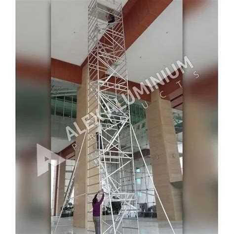 Silver Aluminium Double Width Scaffolding Tower At Rs 45000 Set In Hyderabad