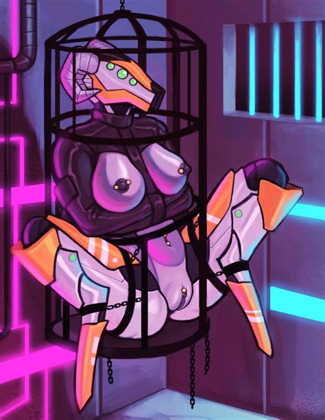 Rule 34 Absurd Res Acrp 001 Tiamat Android Anthro Areola Bondage Bondage Bound Breasts Cage
