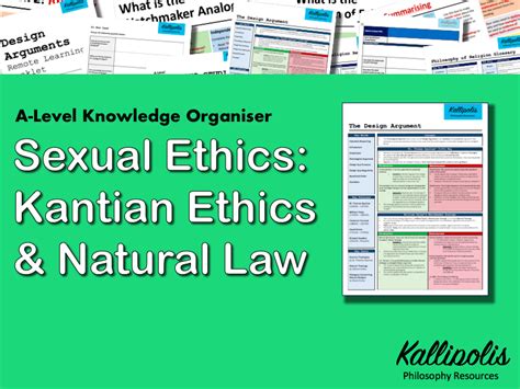Sexual Ethics Kantian Ethics And Natural Moral Law Knowledge