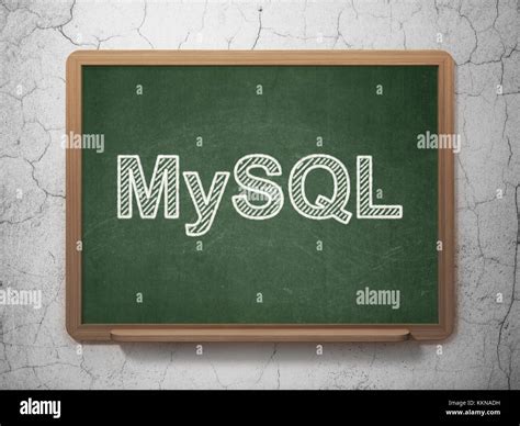 Database Concept MySQL On Chalkboard Background Stock Photo Alamy