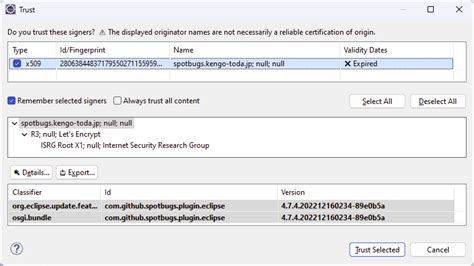 eclipse plugin reporting cert expired for a while now · spotbugs