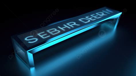 blue web browser tool with an isolated 3d rendering of a search bar