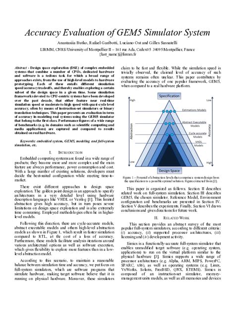 pdf accuracy evaluation of gem5 simulator system