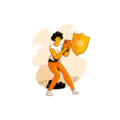 Security Qr Code Protection Safety Shield Mobile Illustration Download On Iconfinder