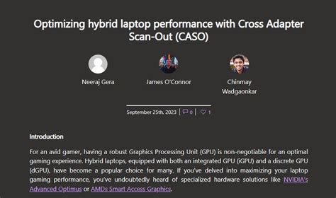 可大幅提升笔记本电脑游戏性能，微软介绍 Directx 的 Caso 技术 相关 独显 独立